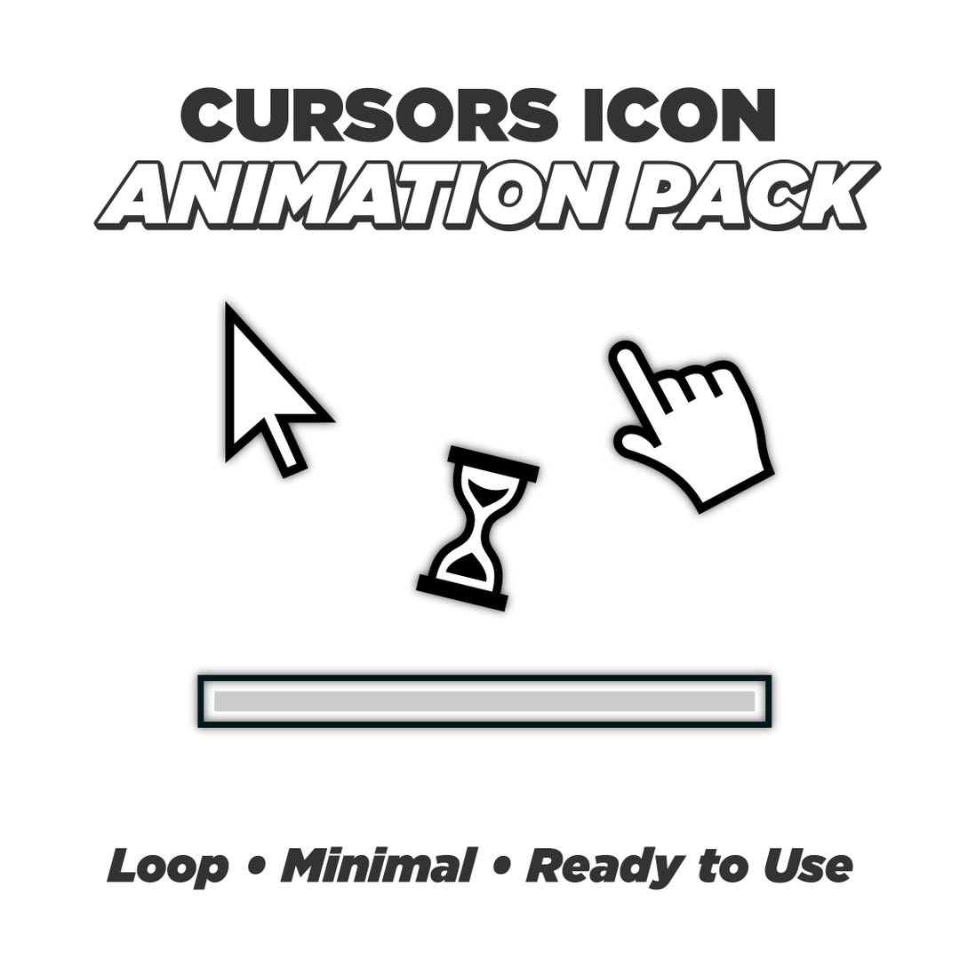 Minimal Cursor Icon Animation Pack | Loading Bar & UI Motion Graphics ...