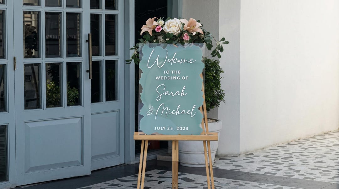Custom Wedding Sign, Acrylic Wedding Sign, Wedding Welcome Sign ...
