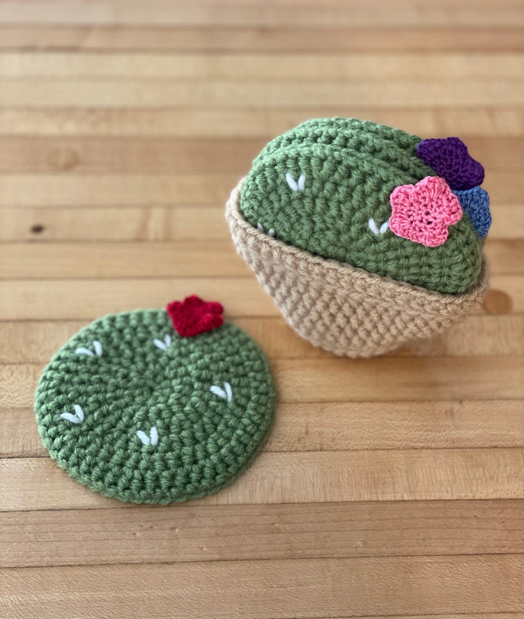 Cactus Coasters, Cactus Coaster Set, Crochet Cactus Coasters With ...