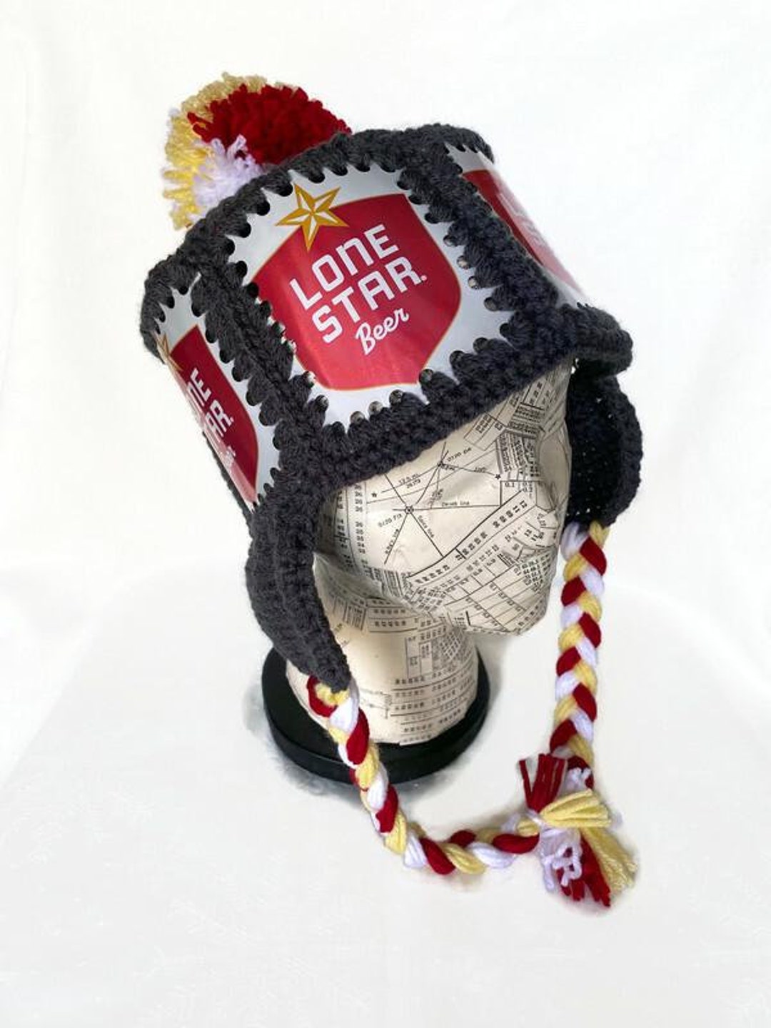 Lone Star Beer Hat, Lone Star Crochet Beer Can Hat, Beer Can Hat With ...