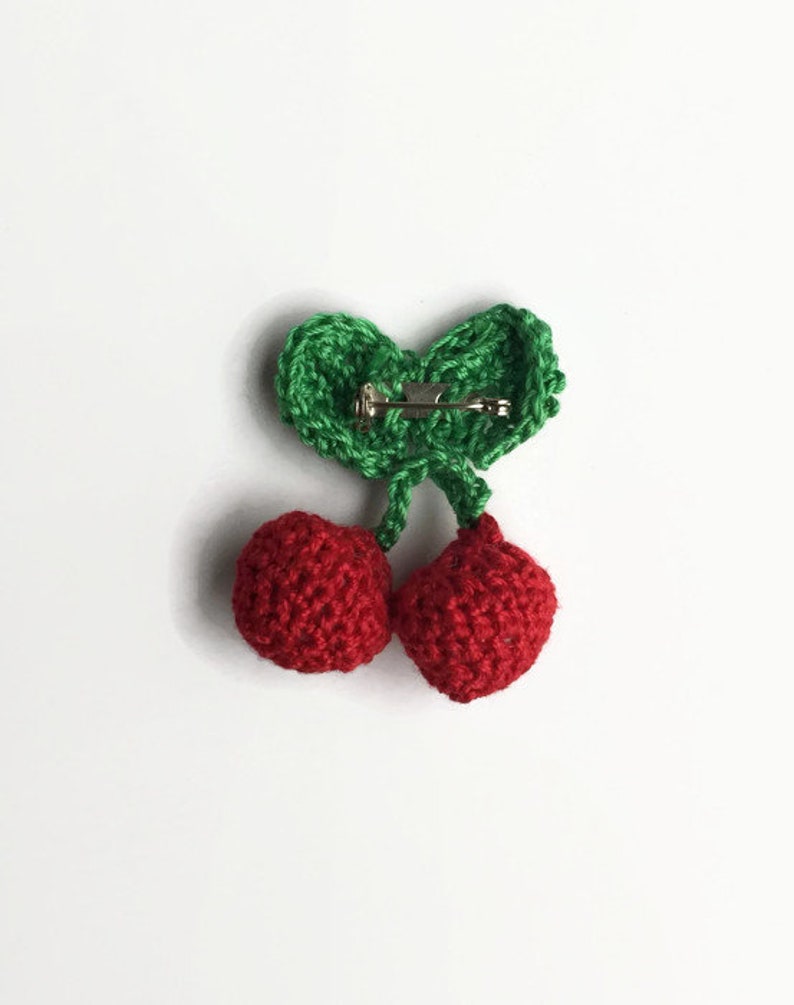 Cherries Pin Crochet Cherries Pin Cherry Pin Crochet Cherry - Etsy