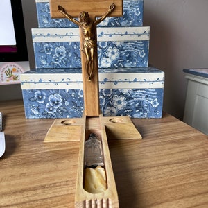 Vintage Wooden Sick Cross Crucifix 1960s Catholic Sacrament - Etsy