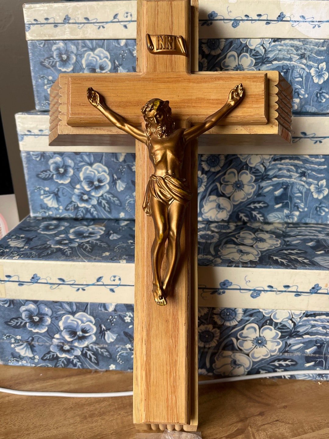Vintage Wooden Sick Cross Crucifix 1960s Catholic Sacrament - Etsy