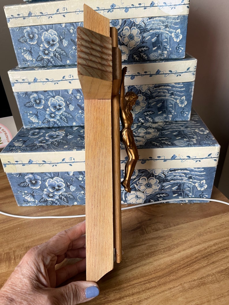 Vintage Wooden Sick Cross Crucifix 1960s Catholic Sacrament - Etsy