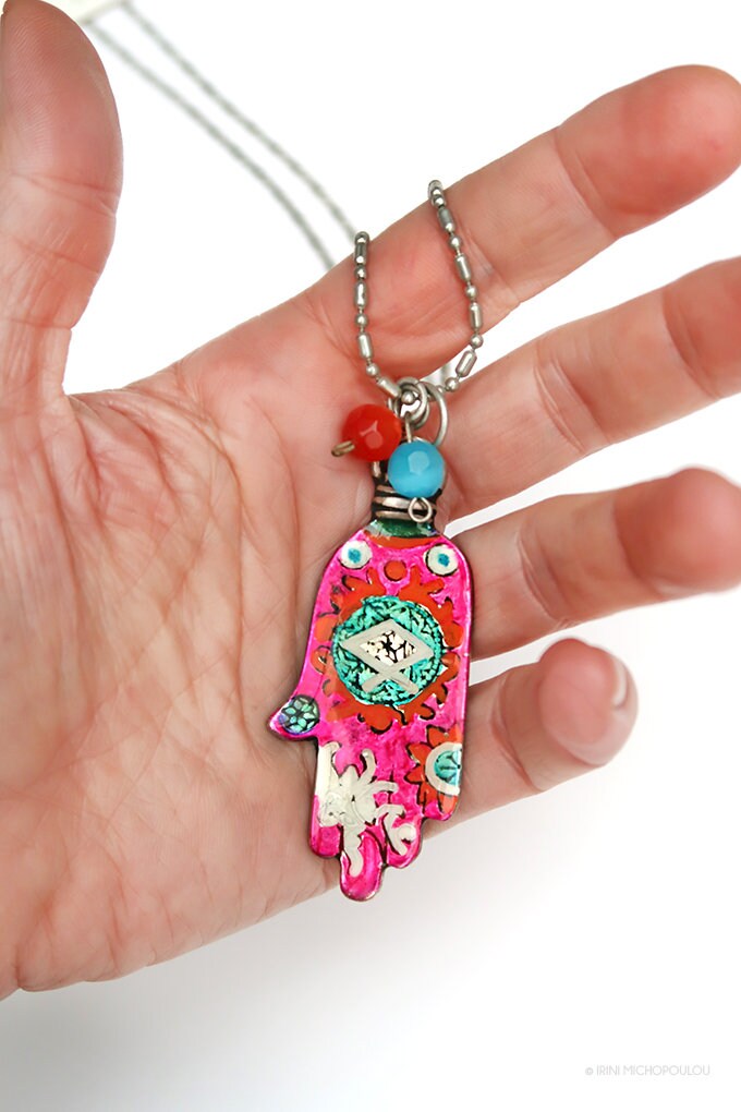 Fatima Hand - Lucky Charm,summer Jewelry,protection Pendant,hand ...