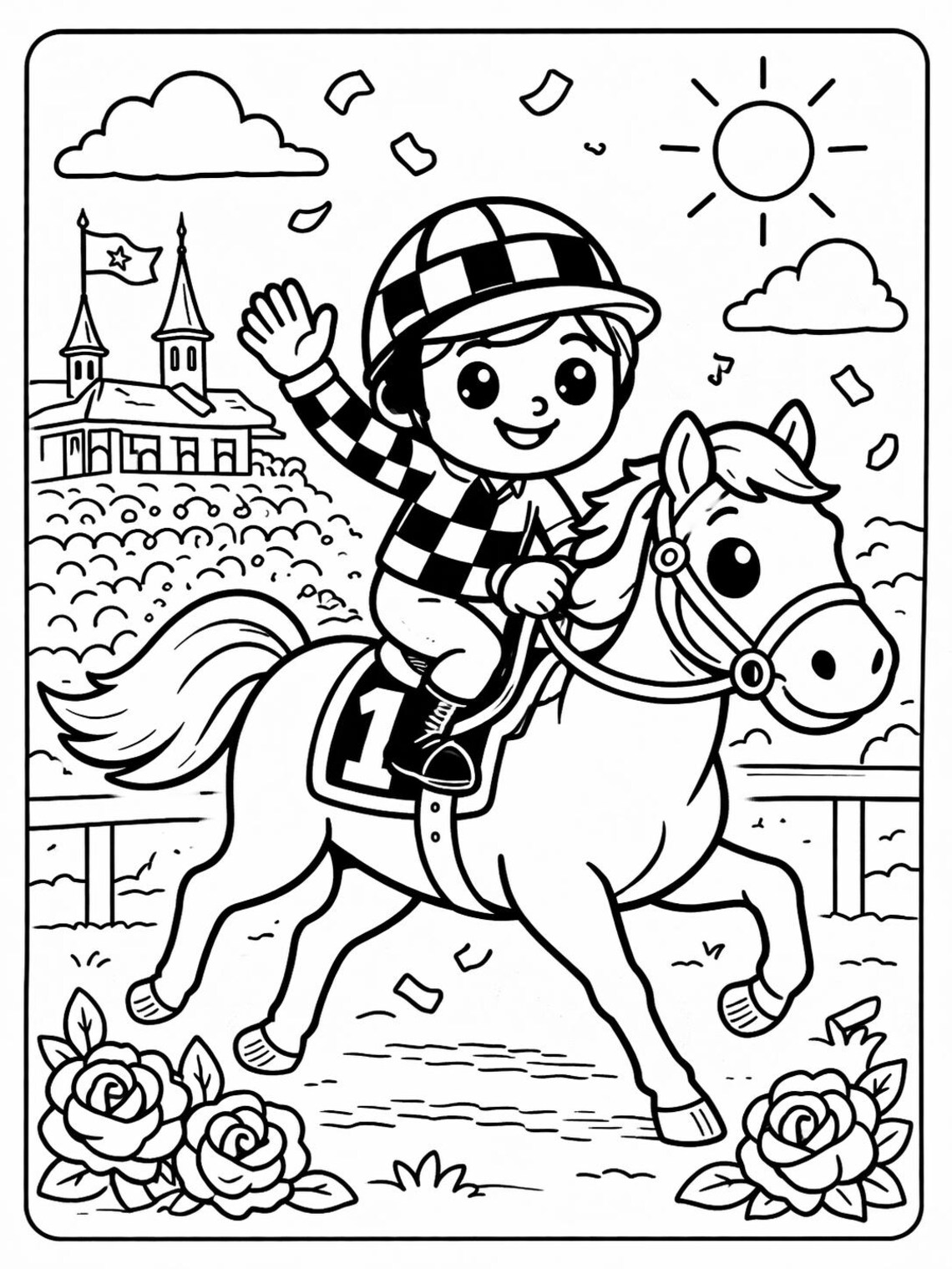 Kentucky Derby Kids Activity Pack – Printable Coloring, Mazes, Puzzles ...