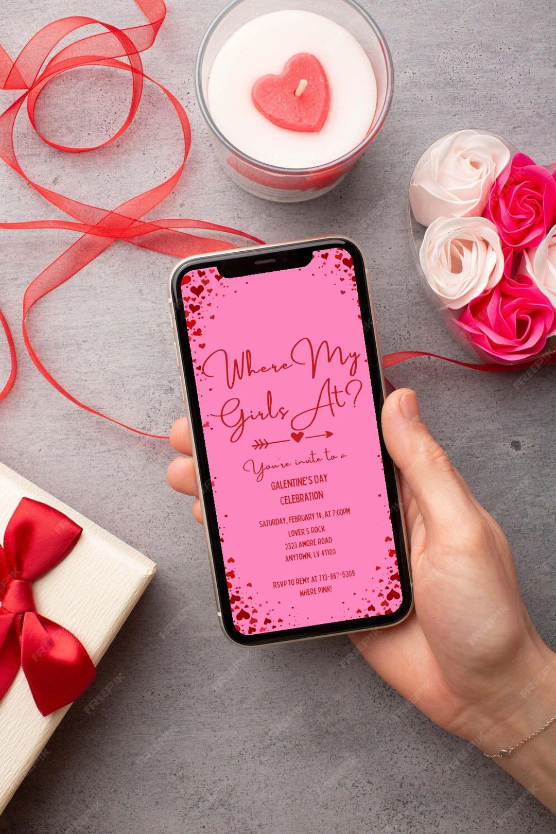 Galentine's Party Invitation Template, Friends Valentines Party Invite ...