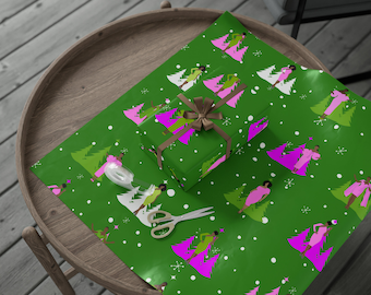 Pink and Green Black Women Gift Wrapping Paper AKA, Alpha Kappa Alpha ...