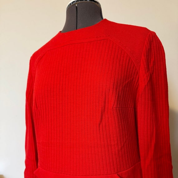 Vintage Red Knit Wool Dress - Gem