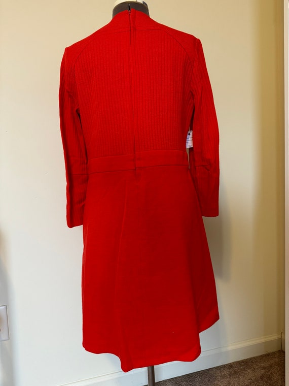 Vintage Red Knit Wool Dress - Gem