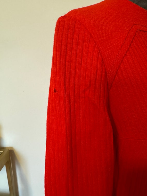 Vintage Red Knit Wool Dress - Gem