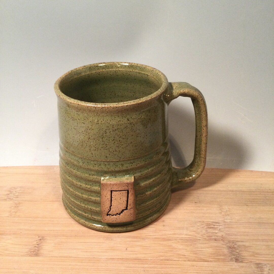 Indiana State Coffee Mug -avocado Green -16 Oz -ready to Ship- State of ...