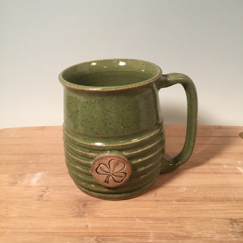 Shamrock Coffee Mug-avocado Green-16 Oz ready to Ship irish - Etsy