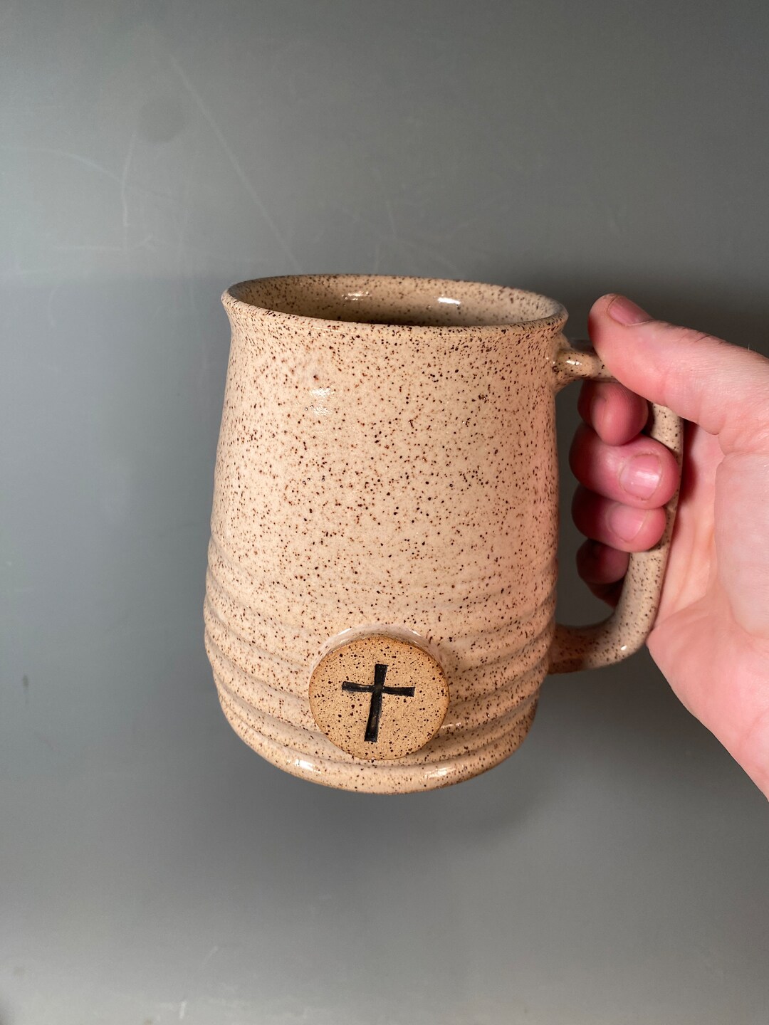 Cross Coffee Mug-avocado Green-16 Oz-ready to Ship christian Stamp ...