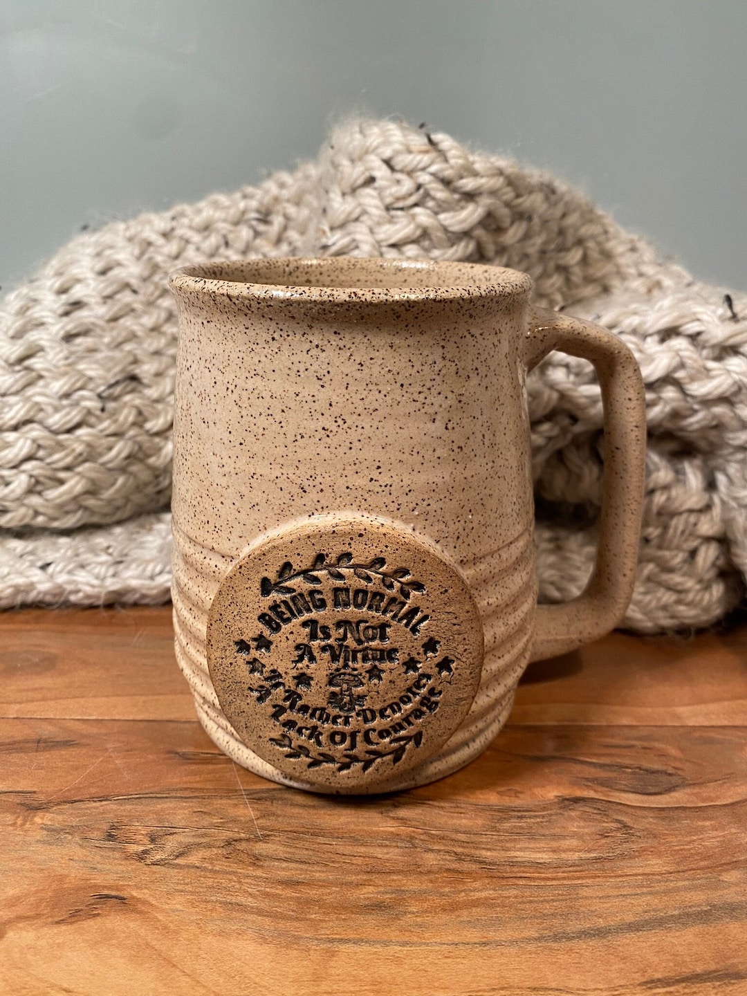Normal Coffee Mug - Creamy to Ship- Gift Idea -16 Oz- Mushroom Stamp ...