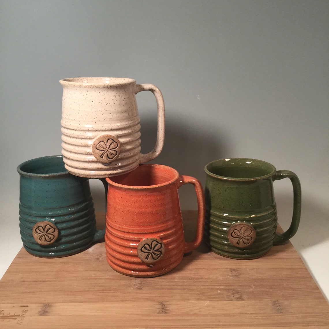 Shamrock Coffee Mug Custom Made 16 Oz choose Color irish | Etsy