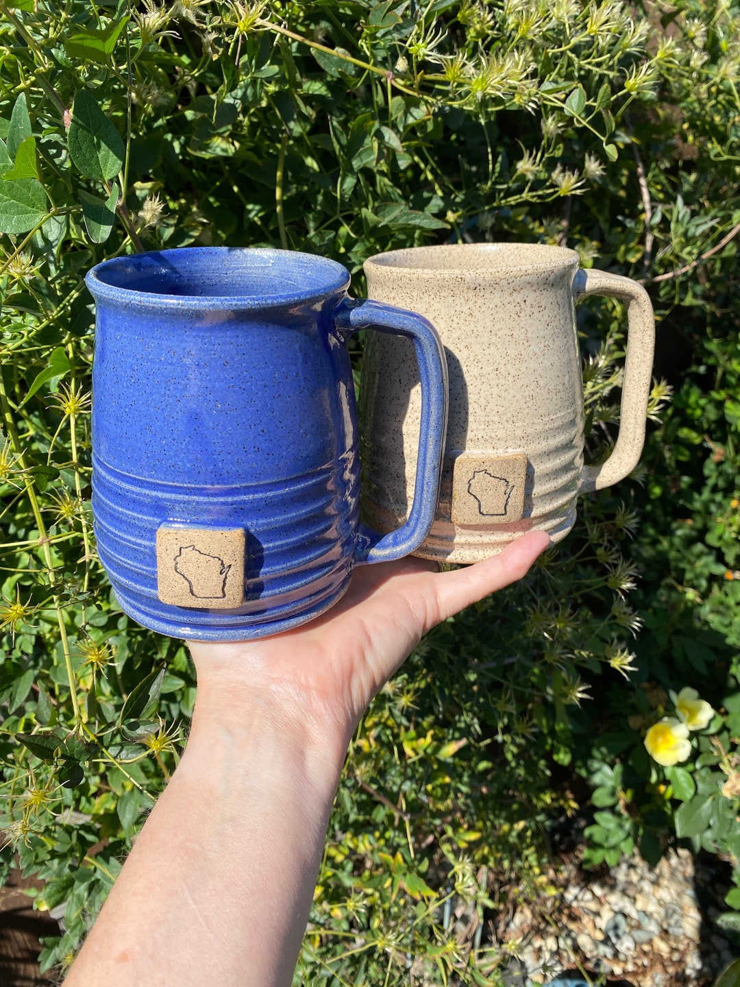 Wisconsin State Coffee Mug: Custom Ceramic Pottery, 16 Oz - Etsy
