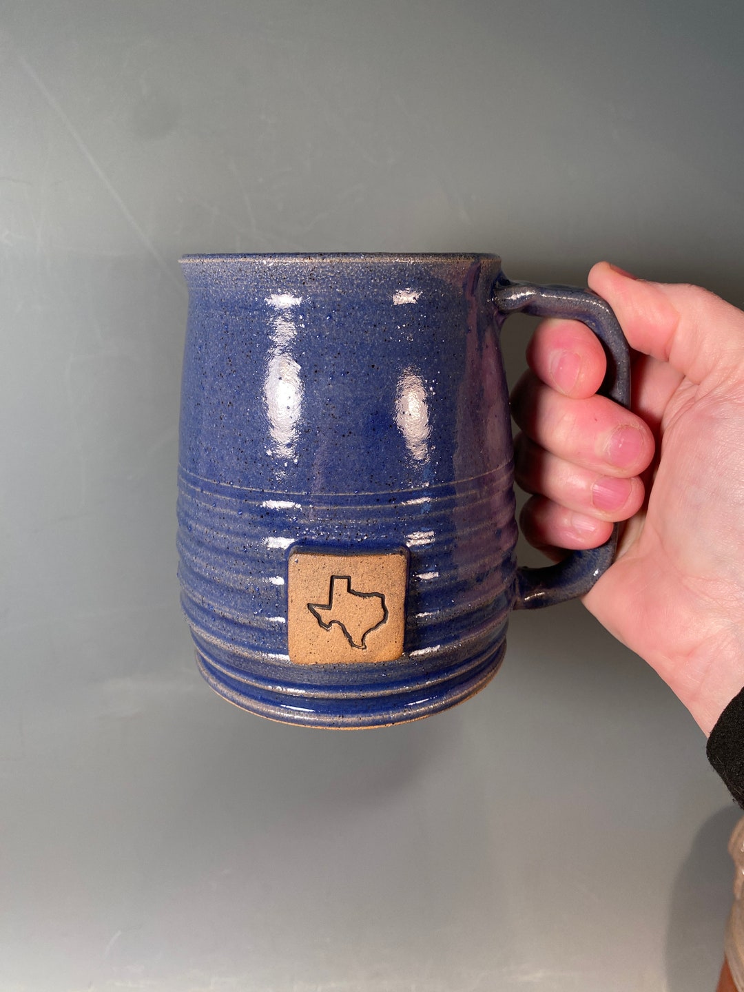 Texas State Coffee Mug - 16 Oz - State of Texas Stamp Image - Made to ...