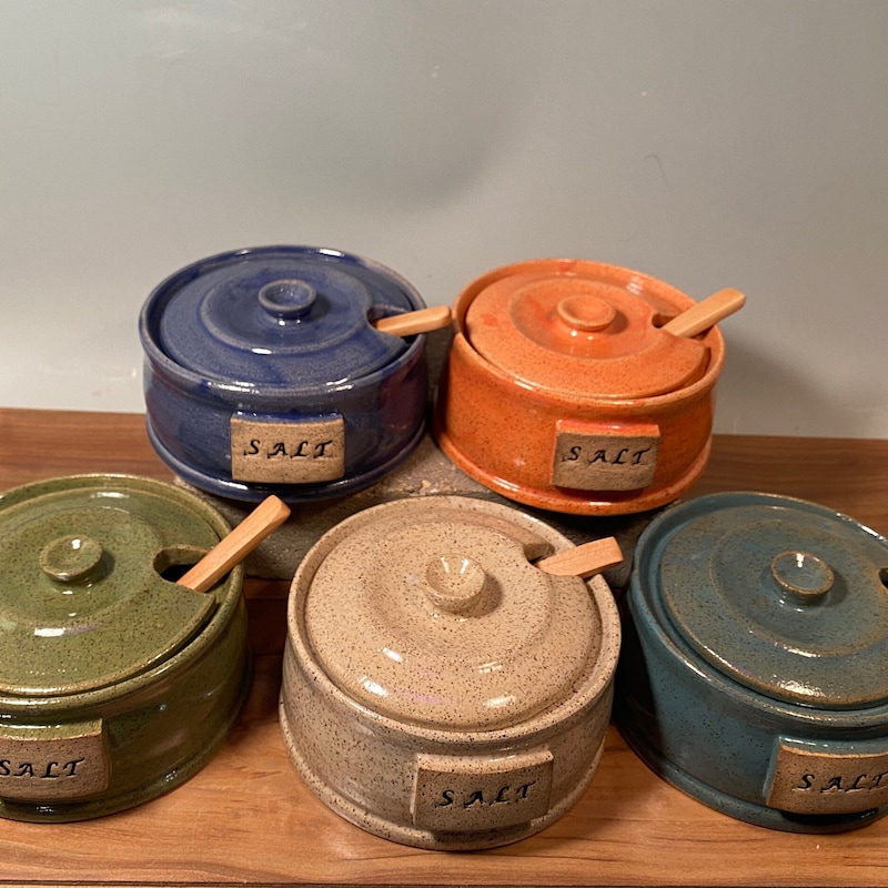 Ceramic Jar for Salt - Etsy