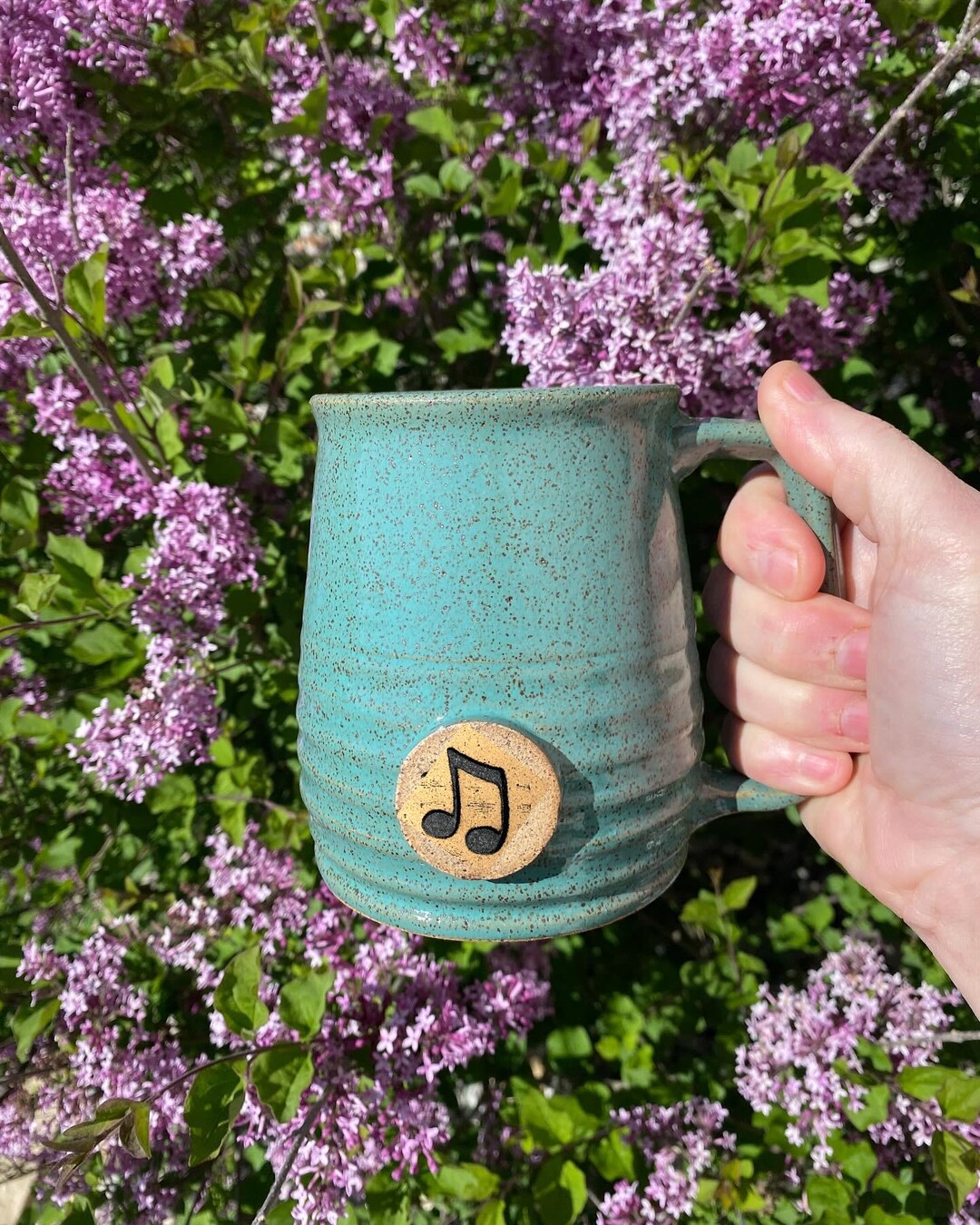 Music Note Coffee Mug: Custom Made Handmade Stoneware Pottery, Music ...