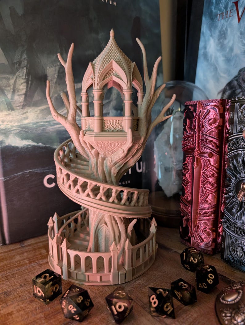 Dice Tower Elven Tree House, 3D Printed Role-playing Game Accessories ...