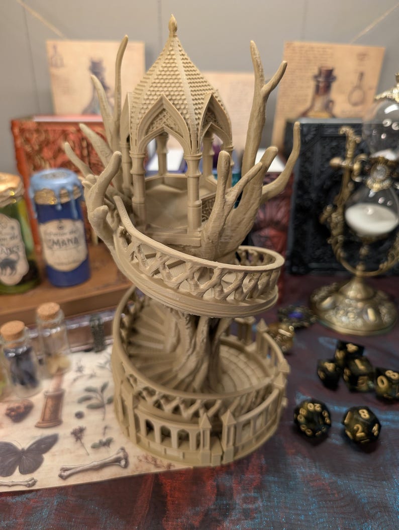 Dice Tower Elven Tree House, 3D Printed Role-playing Game Accessories ...