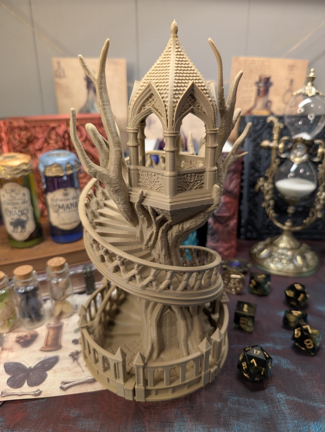 Dice Tower Elven Tree House, 3D Printed Role-playing Game Accessories ...