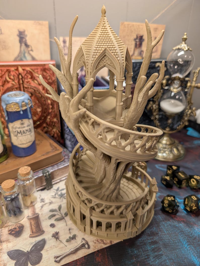 Dice Tower Elven Tree House, 3D Printed Role-playing Game Accessories ...