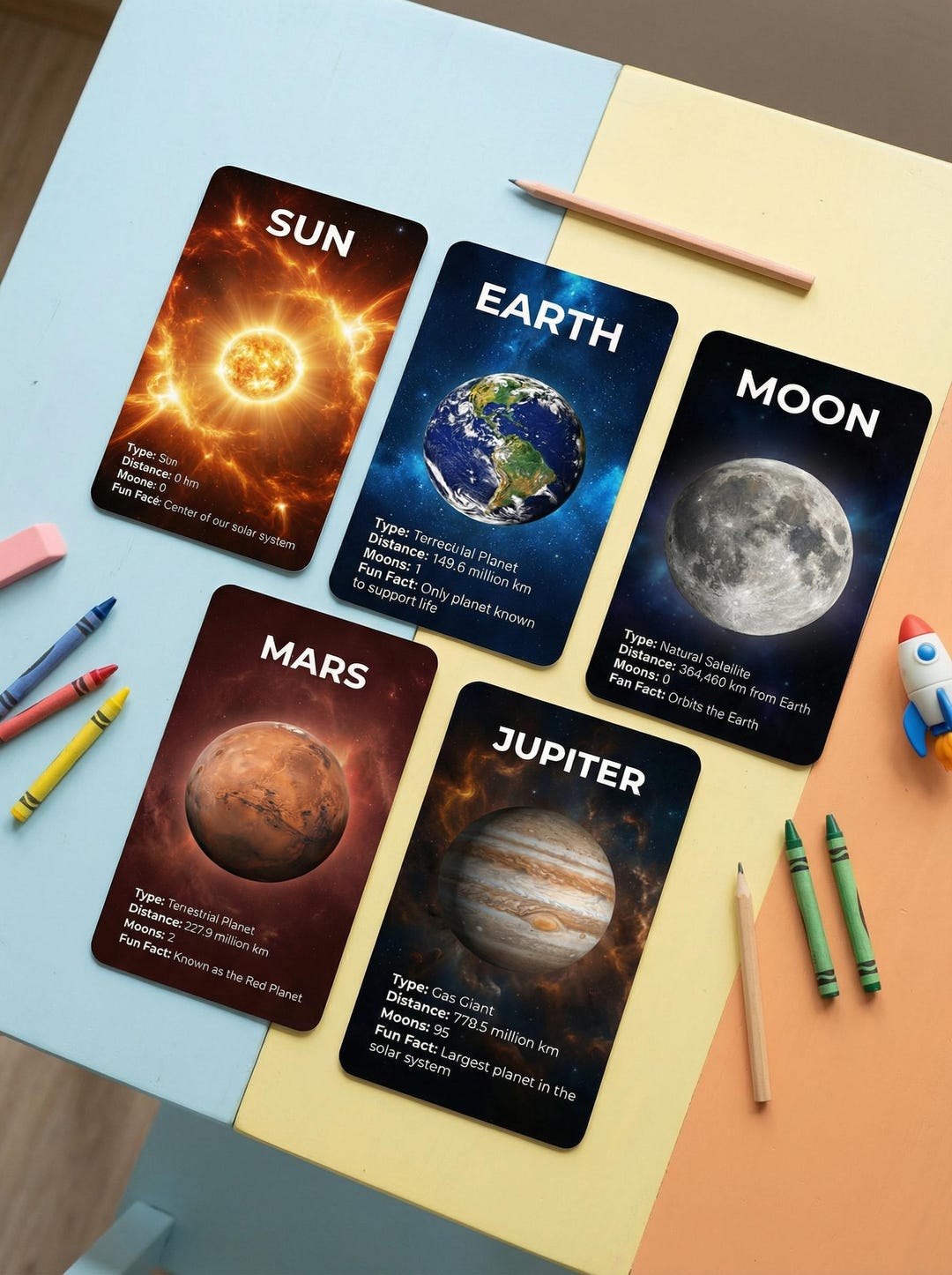Solar System Flashcards | Planets, Space Learning Cards (PDF Download ...