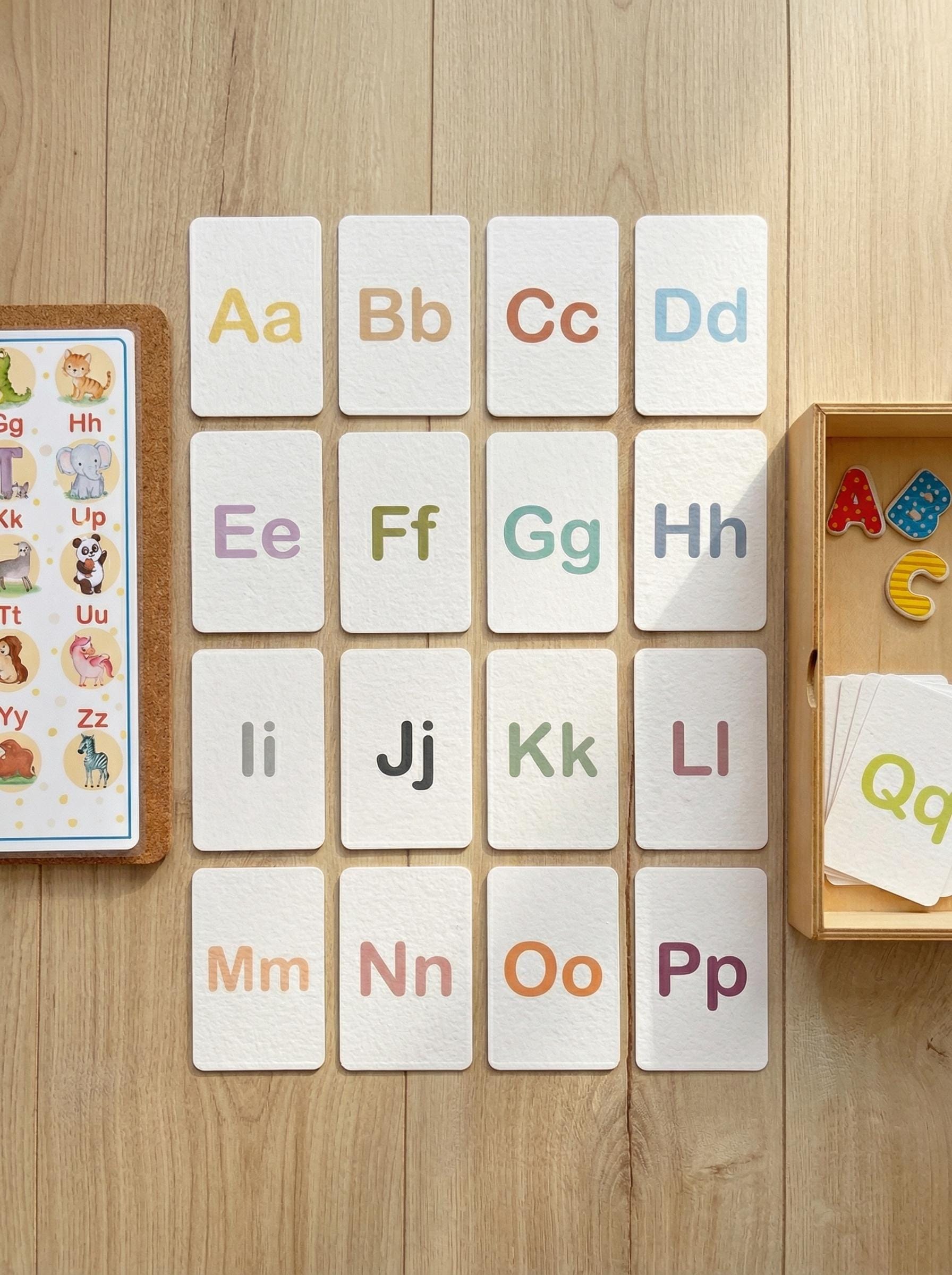 ABC Alphabet Flashcards | Uppercase Lowercase Letters, Pastel Learning ...