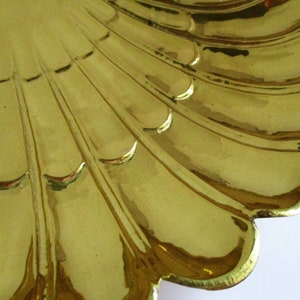 Vintage Scallop Shell Dish Gold Plate Serving Tray - Etsy
