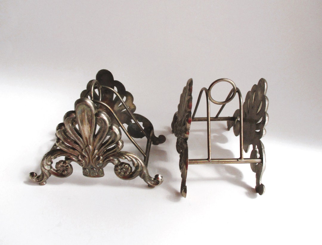 Vintage Toast Racks Victorian Art Nouveau Ornate Silverplate Set of 2 ...