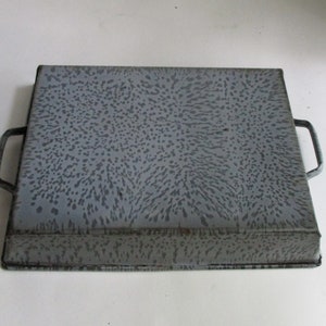 Vintage Enamel Pan Gray Graniteware Rectangular - Etsy
