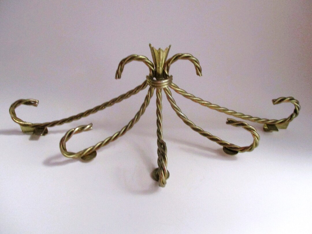 Vintage Wall Hooks Metal Five Hook Wall Hanging Fan Scroll - Etsy