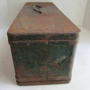 Vintage Tool Box Rusty Metal Industrial Storage - Etsy
