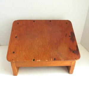 Vintage Slanted Wood Stool - Etsy