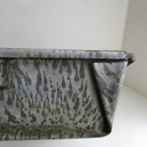 Vintage Enamel Pan Gray Graniteware Rectangular Handles - Etsy