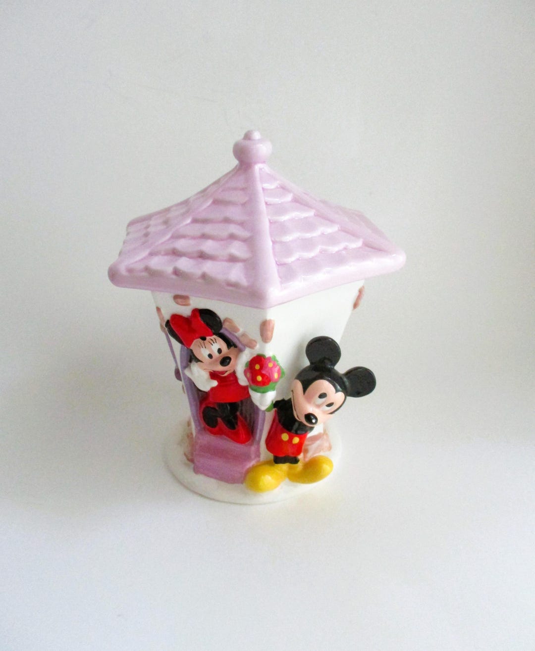 Vintage Mickey Minnie Vase House Shaped Teleflora - Etsy