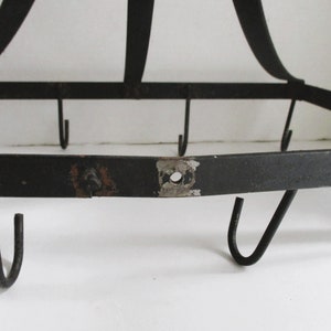 Vintage Pot Rack Rectangular Black Wrought Iron - Etsy