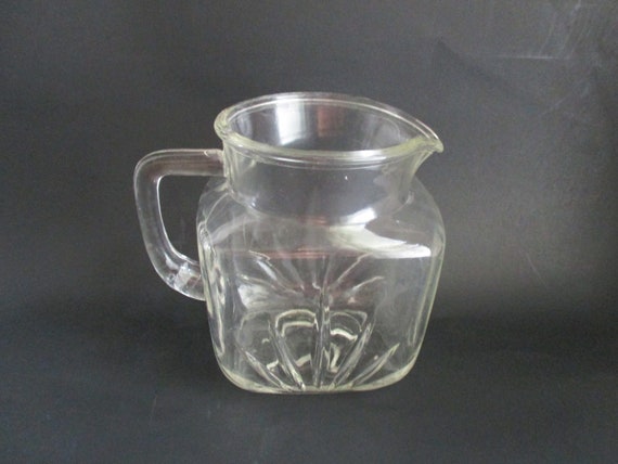 Vintage Pitcher Clear Glass Star Pattern Federal Glass Co 36 | Etsy