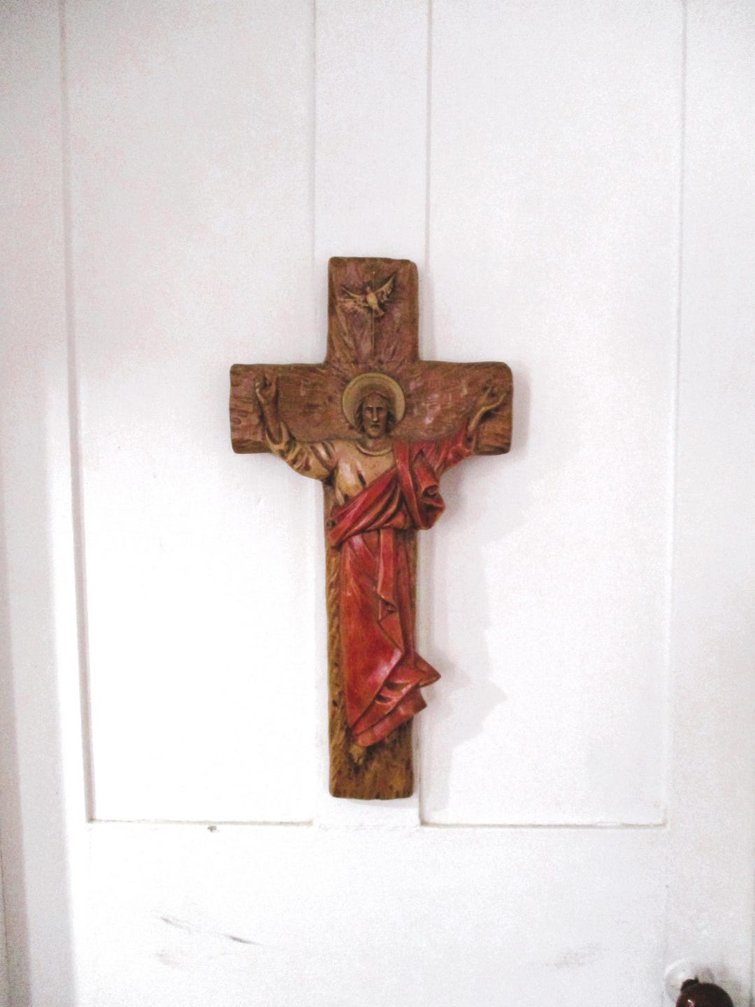 Vintage Crucifix Ceramic Cross Wall Hanging - Etsy