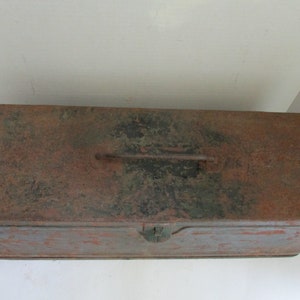 Vintage Tool Box Rusty Metal Industrial Storage - Etsy