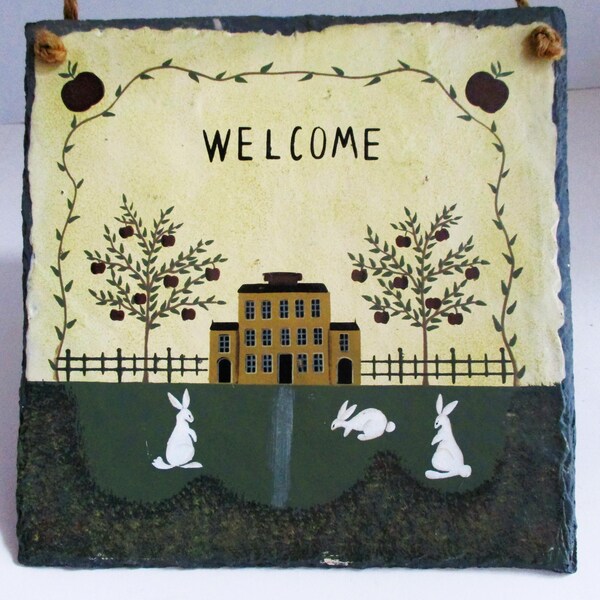 Slate Welcome Sign - Etsy