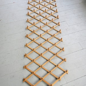 Vintage Peg Rack Large 75 Peg Wooden Accordian Wall Hook Coat Rack ...