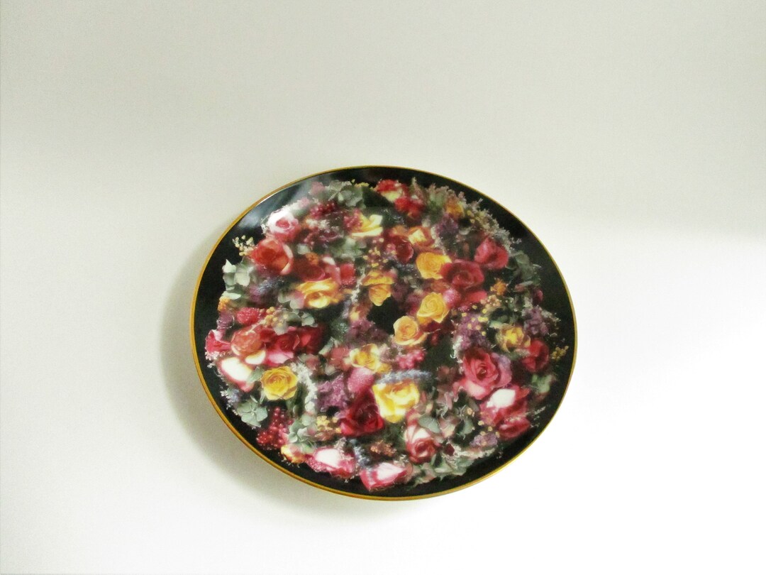 Vintage Plate Artaffects Summer's Bounty Rose Wreath Collection - Etsy
