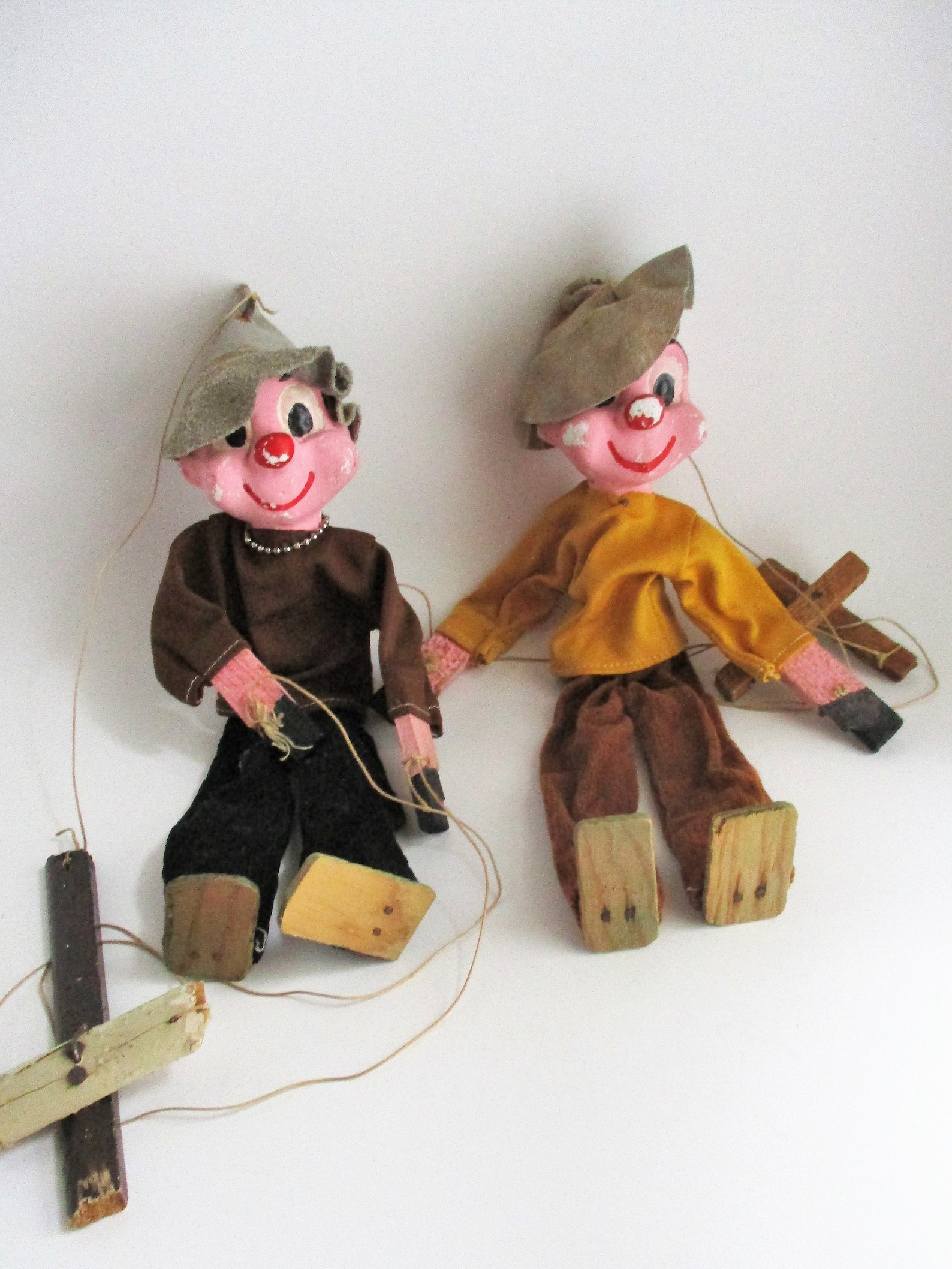 Vintage Marionette Puppets YOUR CHOICE Chalk Ware Plaster Head - Etsy