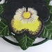 Vintage Pansy Trivet Cast Iron Yellow Black - Etsy