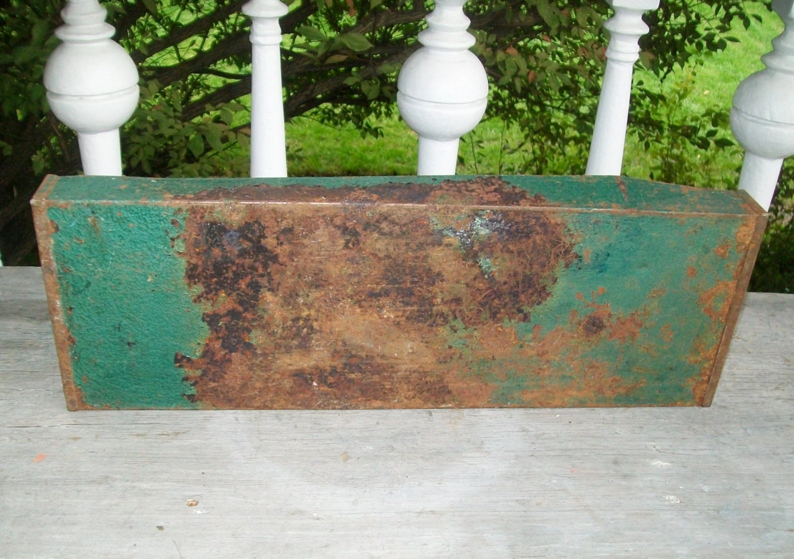 Vintage Rusty Metal Tool Caddy Green Industrial Decor - Etsy