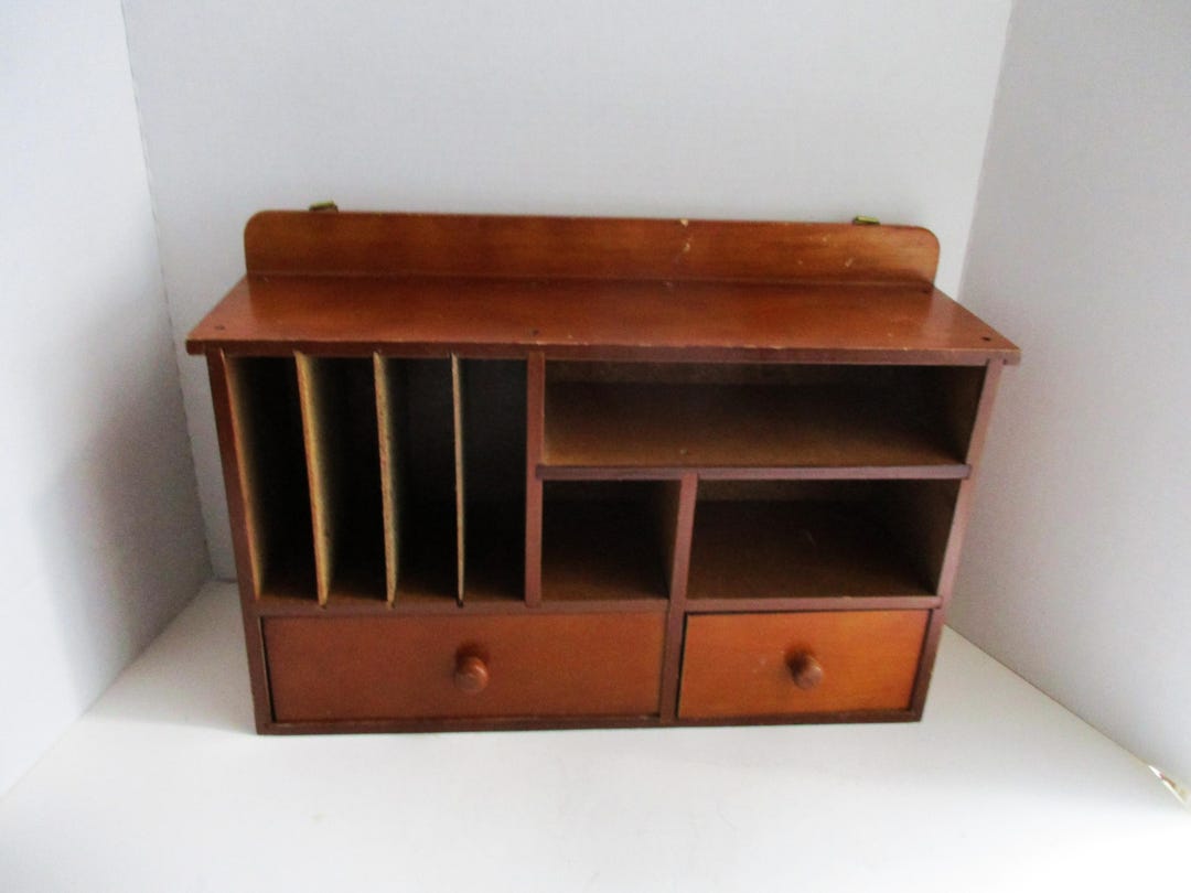 Vintage Cubby Shelf Wood Wall Hanging Countertop Organizer - Etsy
