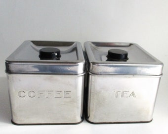 Chrome Canisters - Etsy